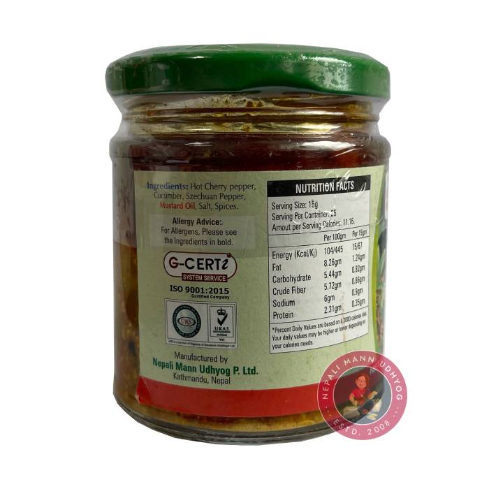 Nepali Mann Udhyog. Cucumber Khalpi Pickle 160gm
